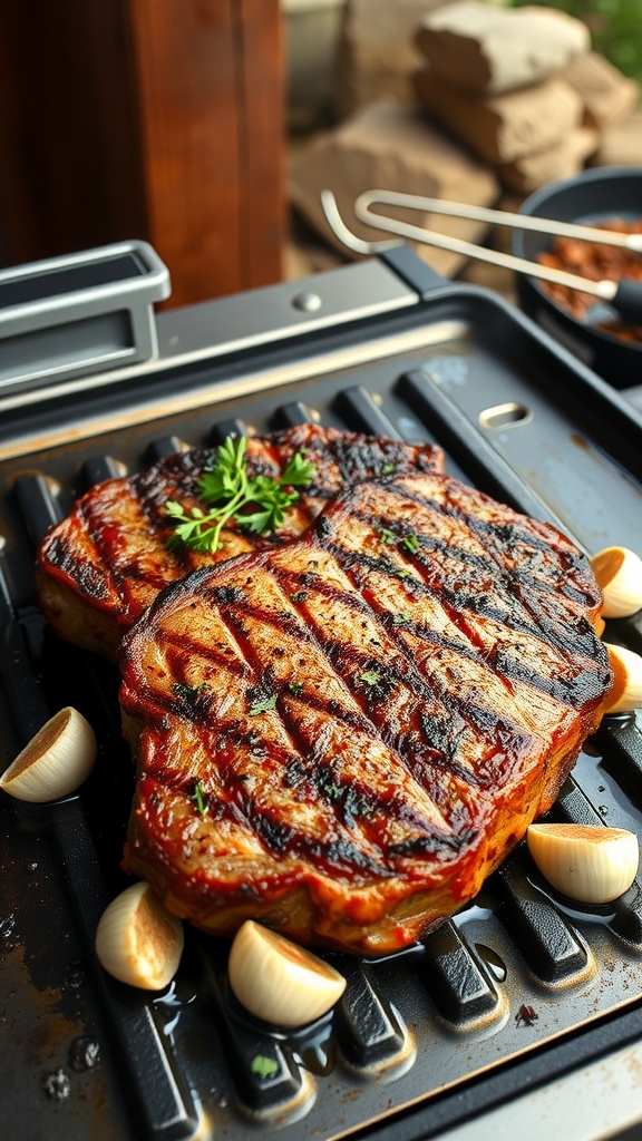 Perfectly Grilled Steak on a Blackstone Griddle