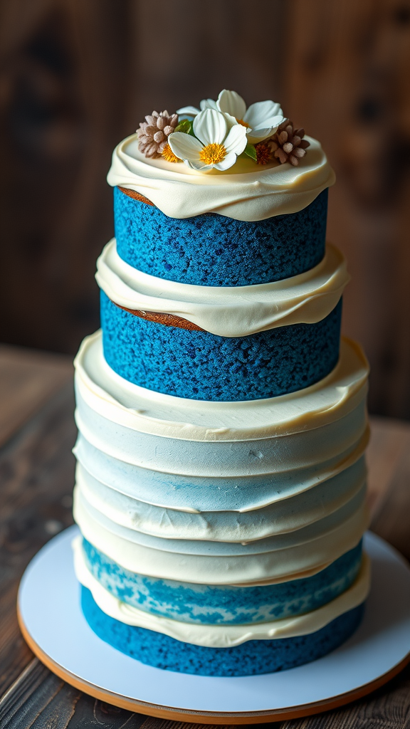 Decadent Layered Blue Velvet Cake Recipe
