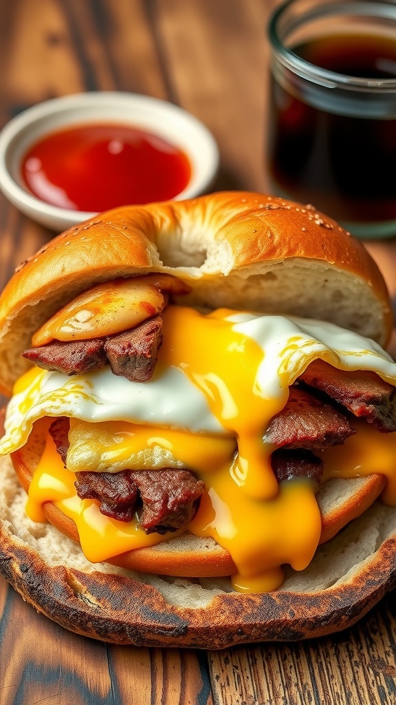Savory Steak, Egg, and Cheese Bagel Recipe