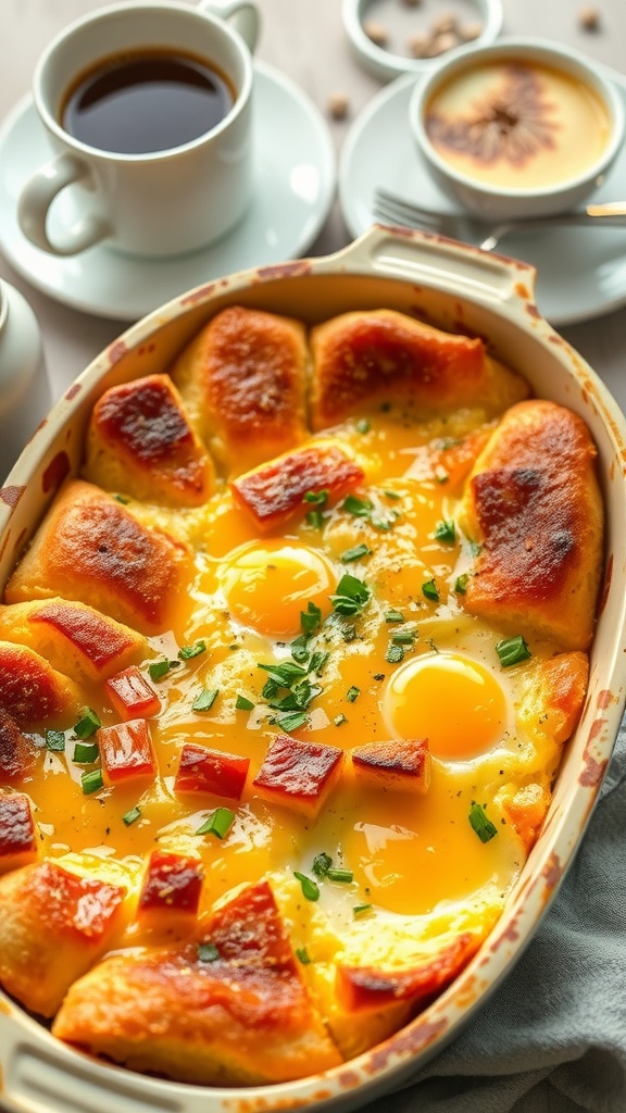 Delicious Breakfast Bread and Egg Bake Recipe