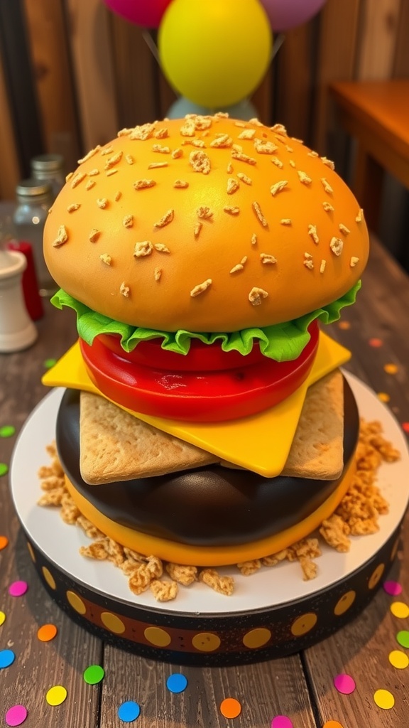 Fun and Creative Burger Cake Recipe