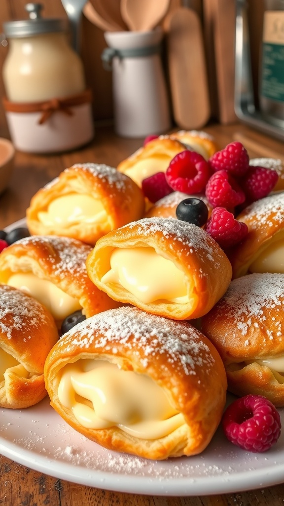 Flaky Cheese Danish with Puff Pastry