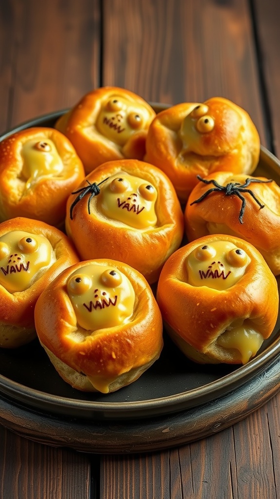 Cheesy Zombie Bread Rolls Recipe
