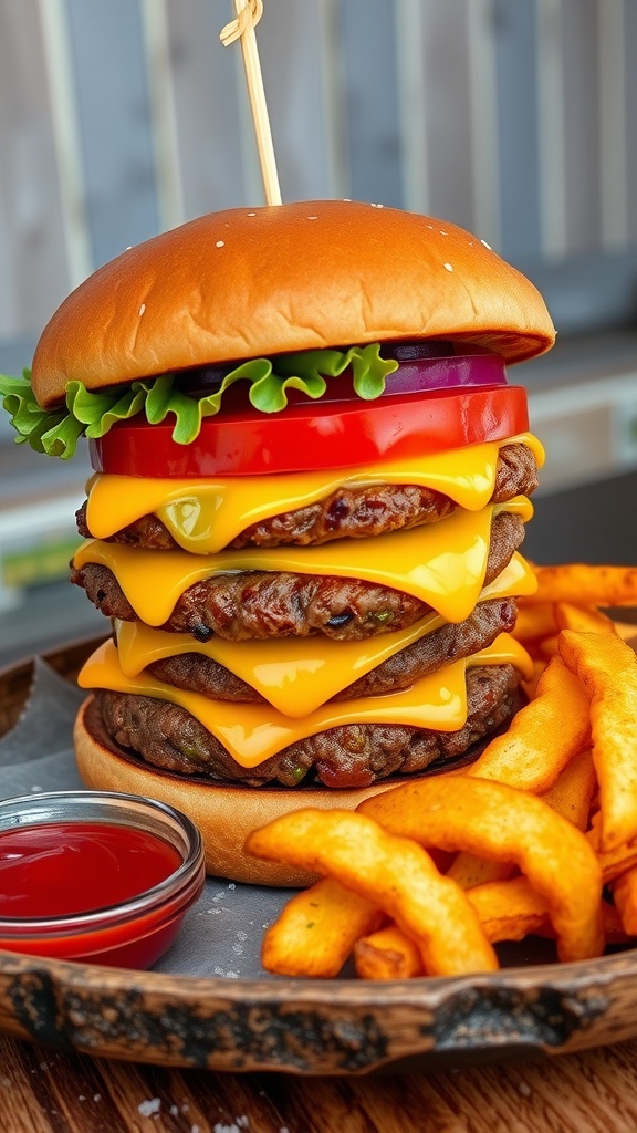 Classic Cheeseburger with Crispy Chips Recipe