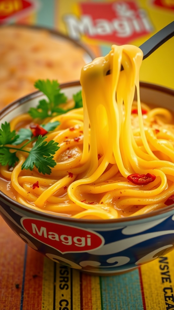 Cheesy Maggi Noodles Recipe