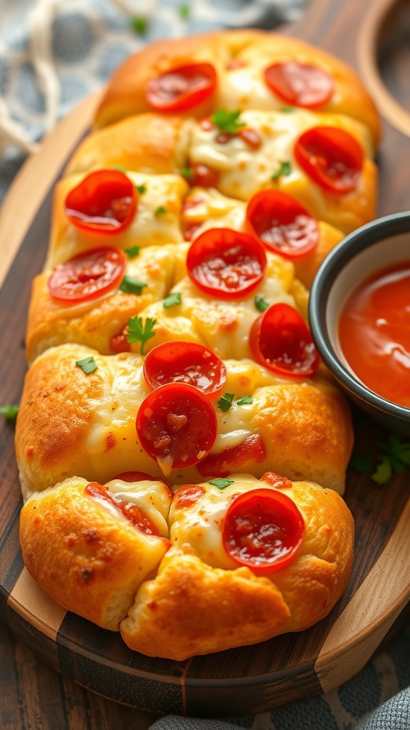 Cheesy Pizza Pull Apart Bread Recipe