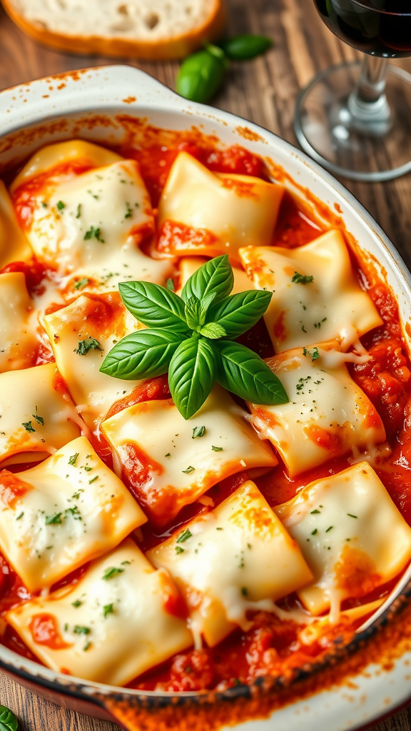 Cheesy Ravioli Casserole