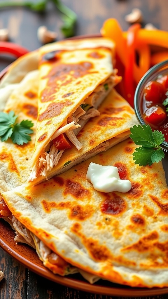 Cheesy Turkey Quesadilla Recipe
