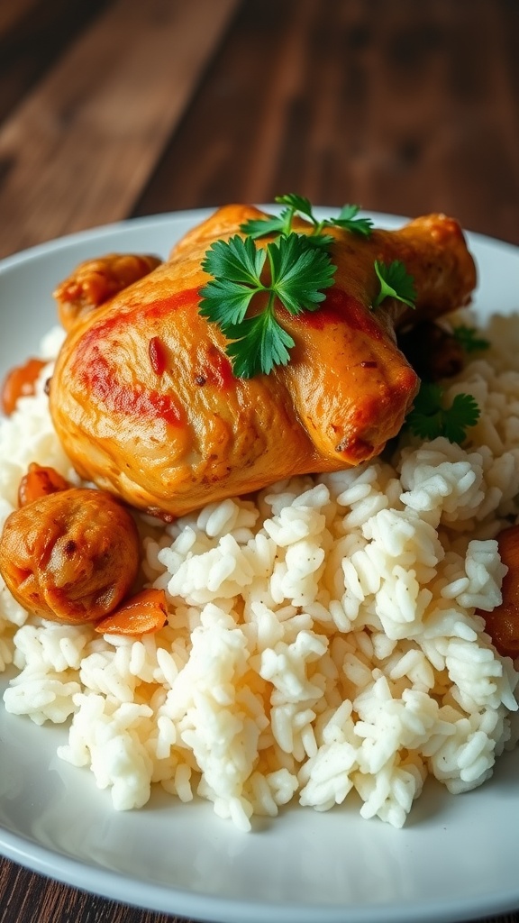 Savory Chicken Over Rice Recipe