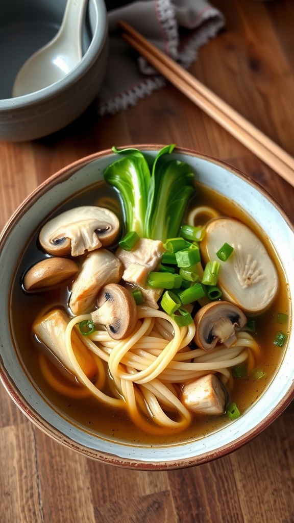 Savory Chicken Udon Noodle Soup Recipe