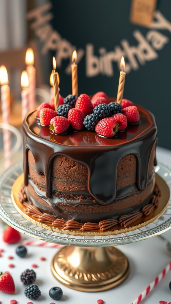 Delicious Chocolate Cake for 40th Birthday Celebration