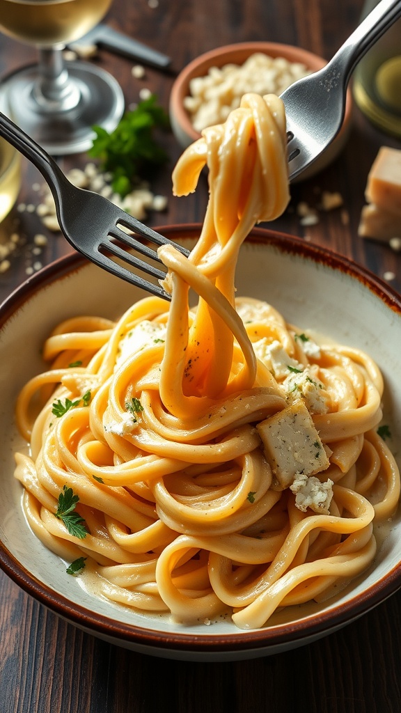 Creamy Four Cheese Pasta Recipe