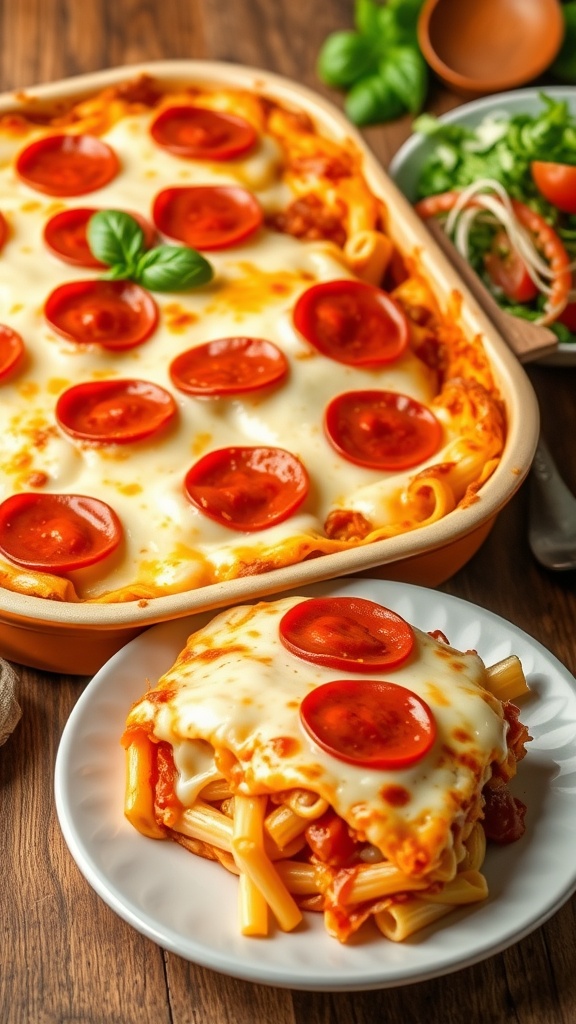 Cheesy Pepperoni Pizza Bake Recipe