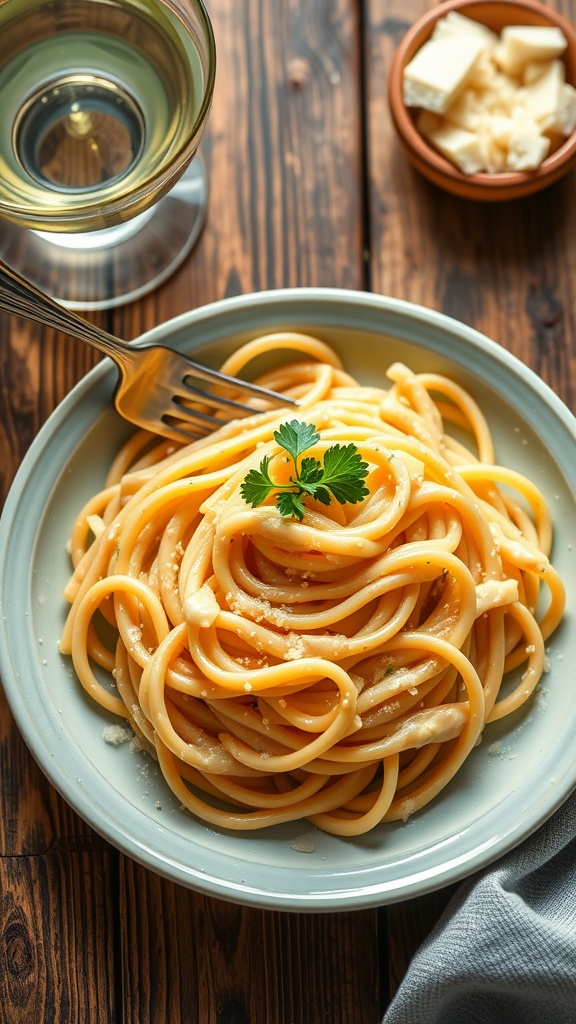 Creamy Garlic Parmesan Pasta Recipe
