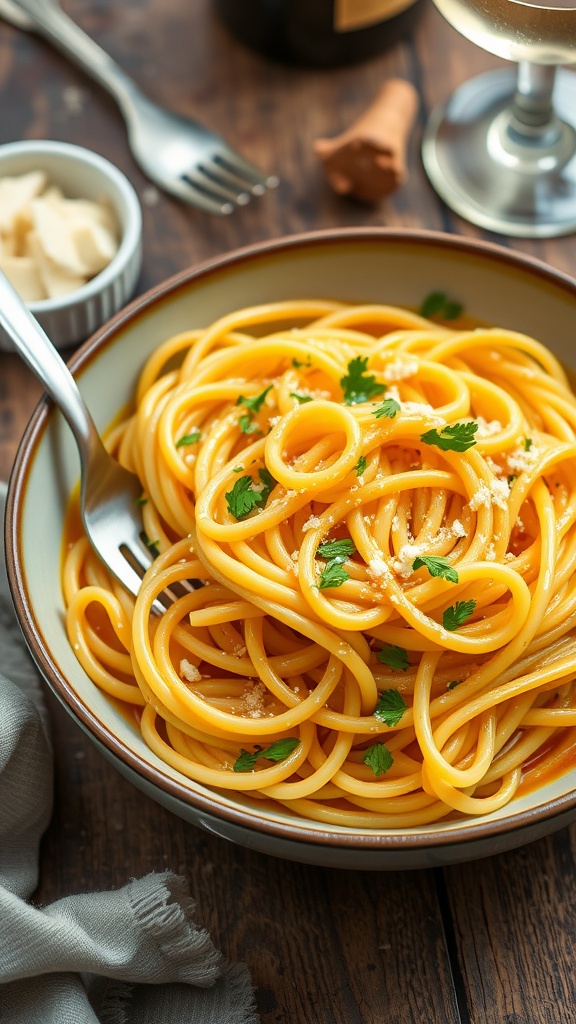 Garlic Butter Pasta with Fresh Herbs Recipe