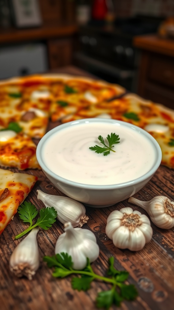 Creamy Garlic Dipping Sauce for Pizza