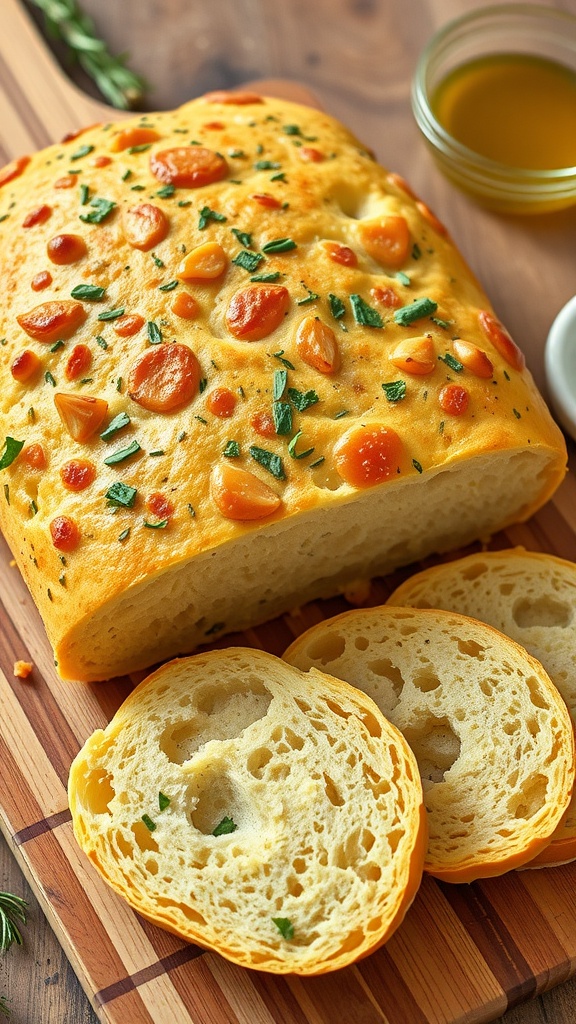 Garlic Herb Focaccia Bread Recipe