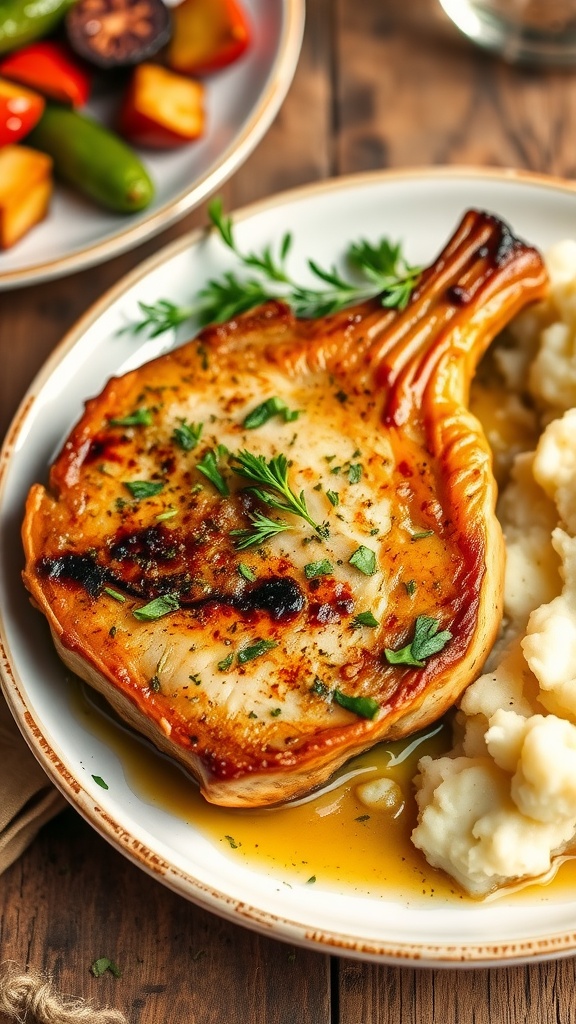 Juicy 5-Star Garlic Herb Pork Chops