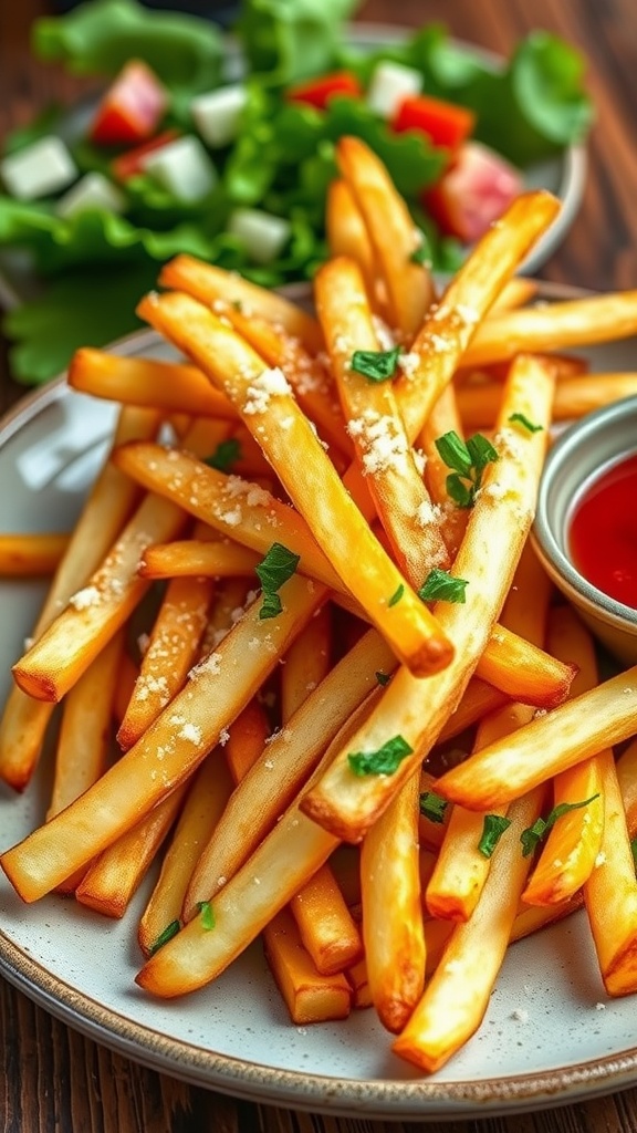 Crispy Garlic Parmesan Fries Recipe