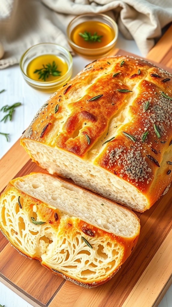 Herb-Infused Garlic Rosemary Bread Recipe