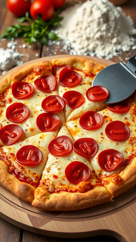 Homemade Pepperoni Pizza Recipe