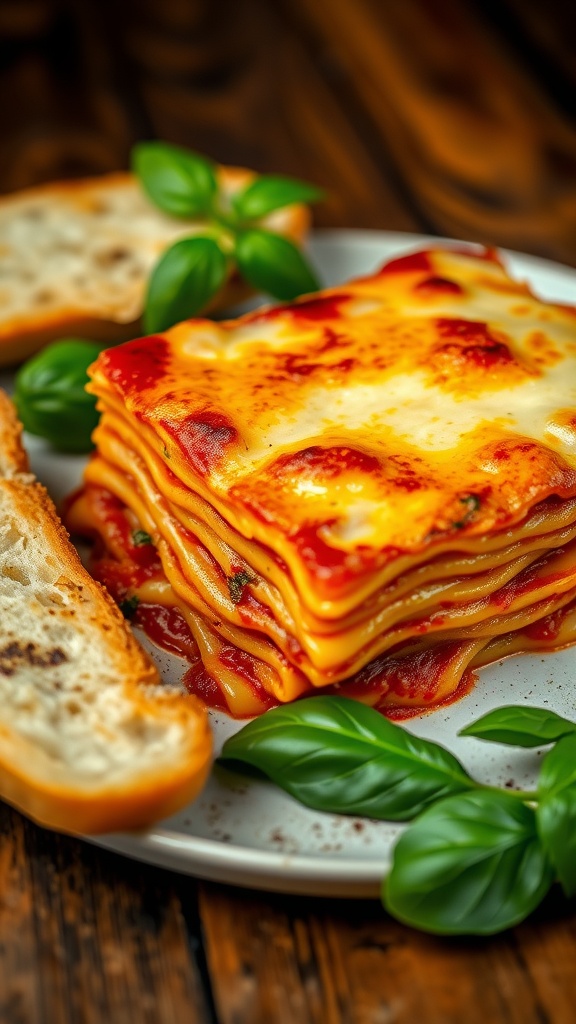 Classic Lasagna with Rich Tomato Sauce