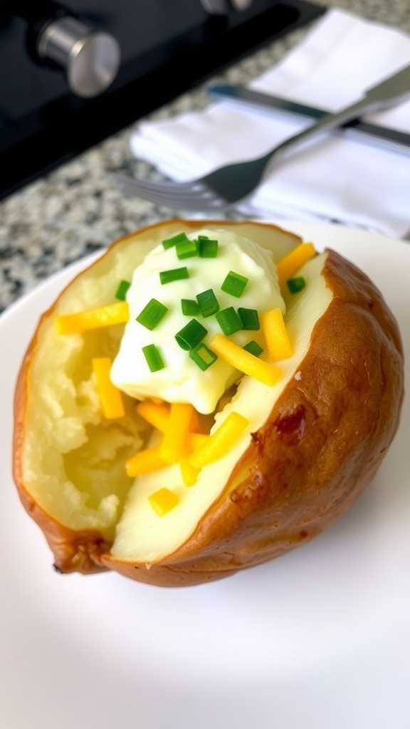 Quick and Easy Microwave Baked Potato Recipe