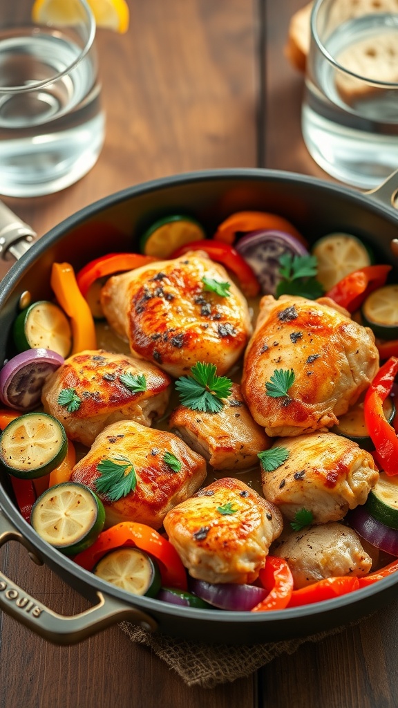 Savory One-Pan Chicken and Vegetable Dinner Recipe