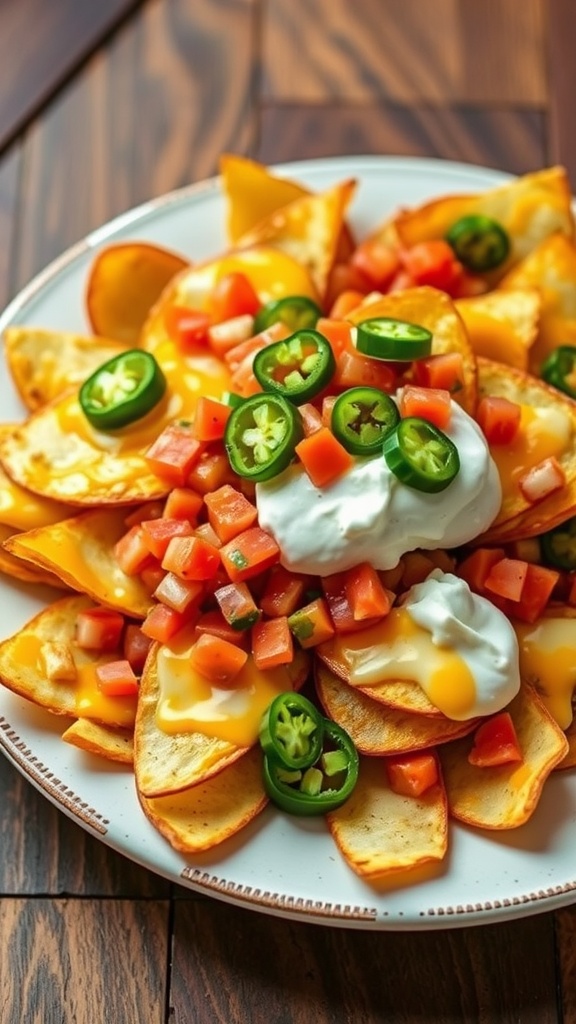 Crispy Loaded Potato Nachos Recipe