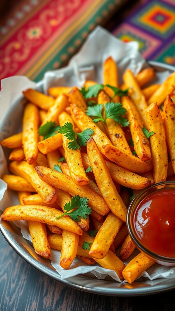 Spicy and Crispy Indian Potato Fries Recipe