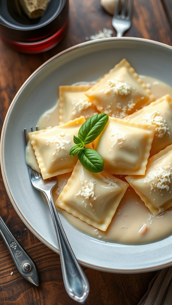 Rich and Creamy Four Cheese Ravioli Sauce