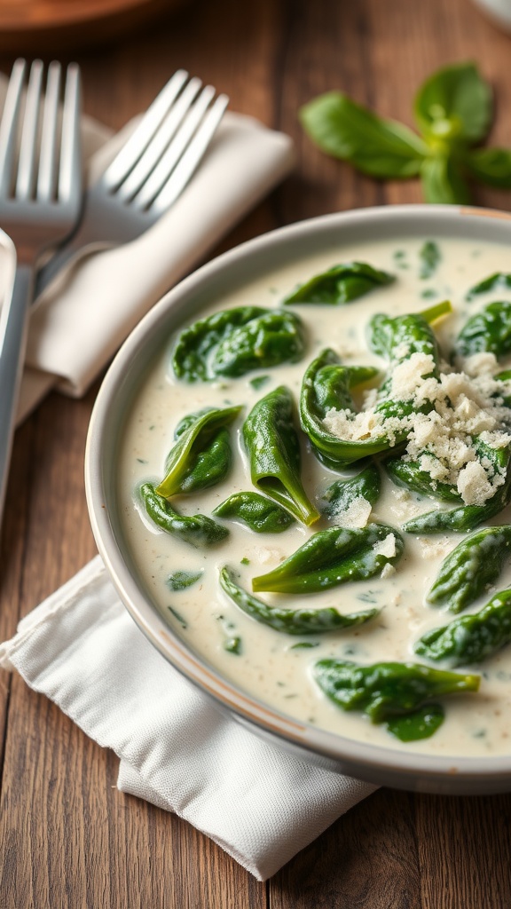 Savory Creamed Spinach Recipe