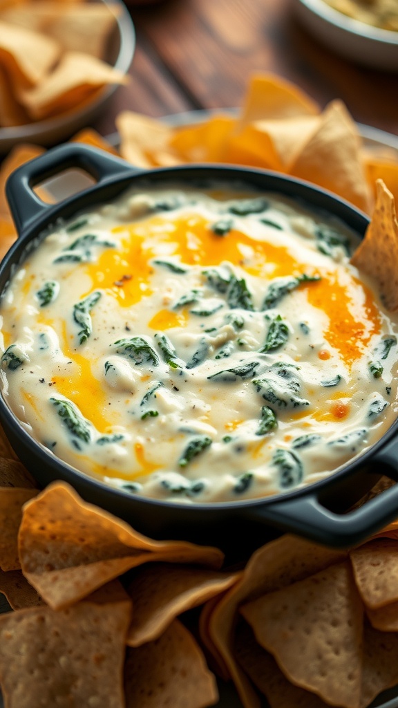 Creamy Four Cheese Spinach Dip Recipe