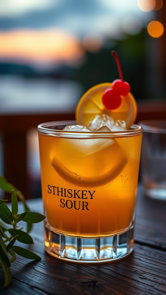 Refreshing Starlight Whiskey Sour Cocktail Recipe