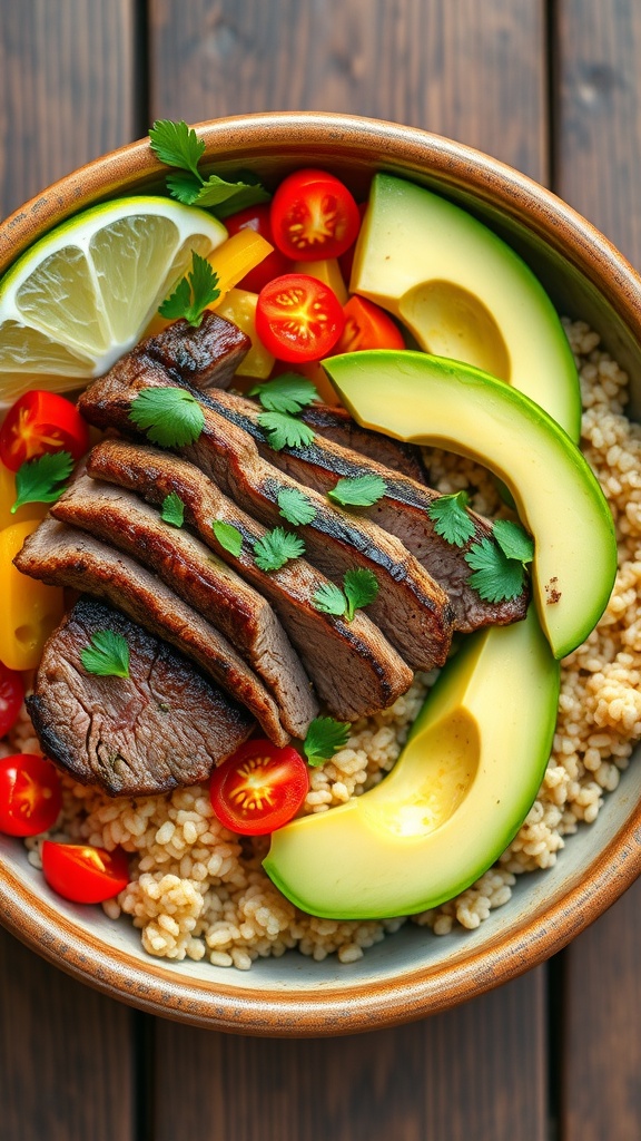 Savory Steak Quinoa Bowl Recipe