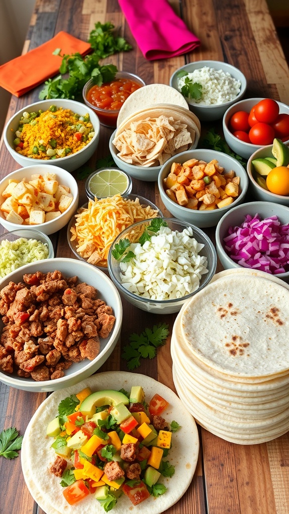 Easy and Delicious Taco Bar for 8 People