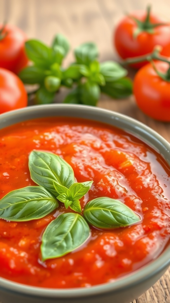 Homemade Tomato Basil Sauce Recipe