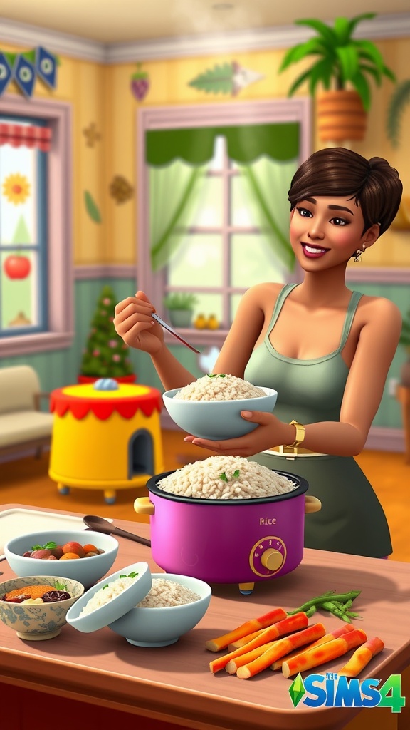 Delicious Rice Dishes with the Sims 4 Rice Cooker Mod