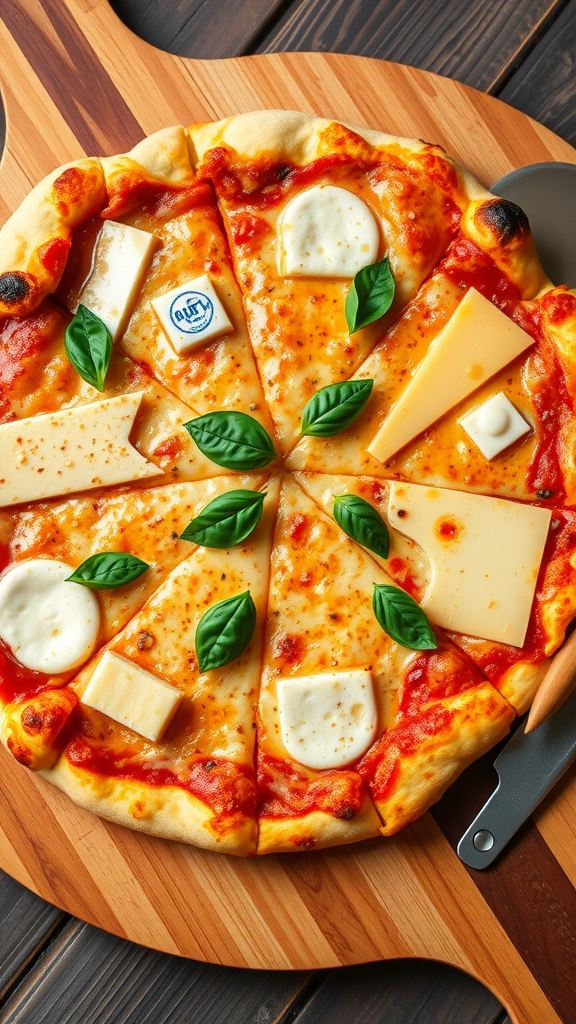 Cheesy 6-Cheese Pizza