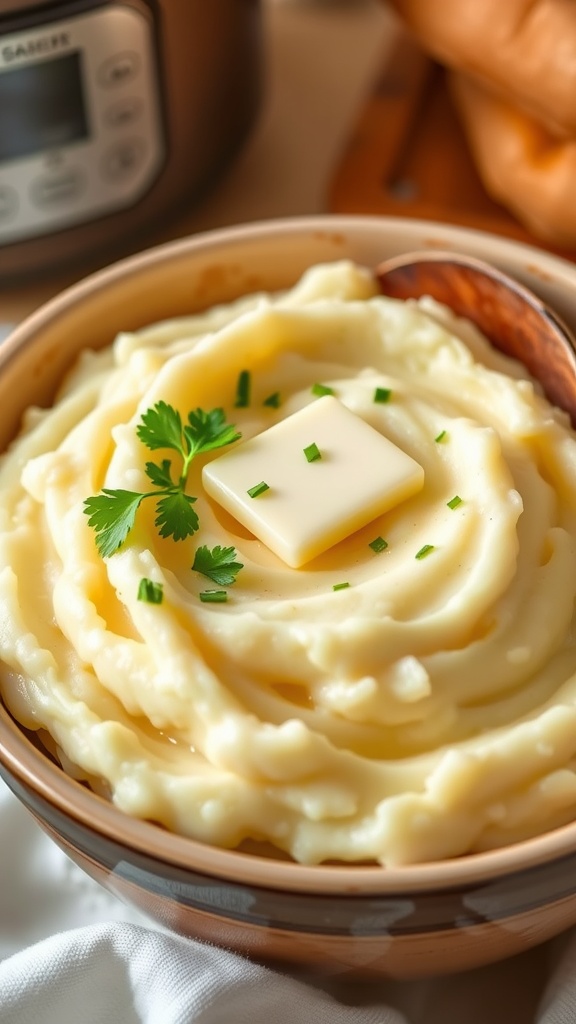 Classic Mashed Potatoes with Butter and Cream