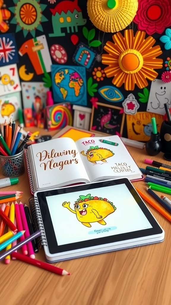 Taco-Inspired Point Character Drawing Guide