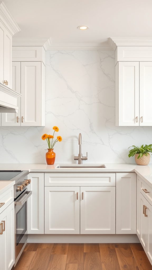 5 Stunning Marble Backsplashes for White Cabinets