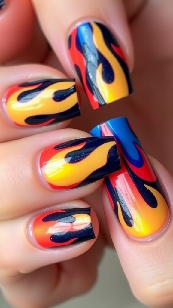 5 Trendy Flame Nail Designs for Short Nails