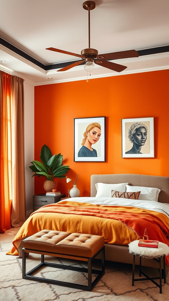 5 Stunning Orange Bedroom Decor Ideas