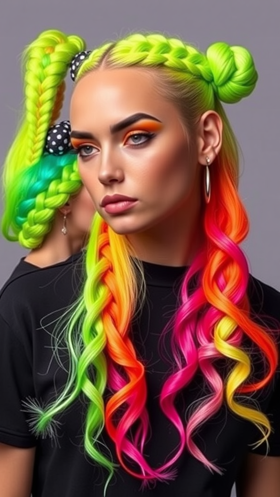 5 Eye-Catching Neon Hair Colors to Try This Season