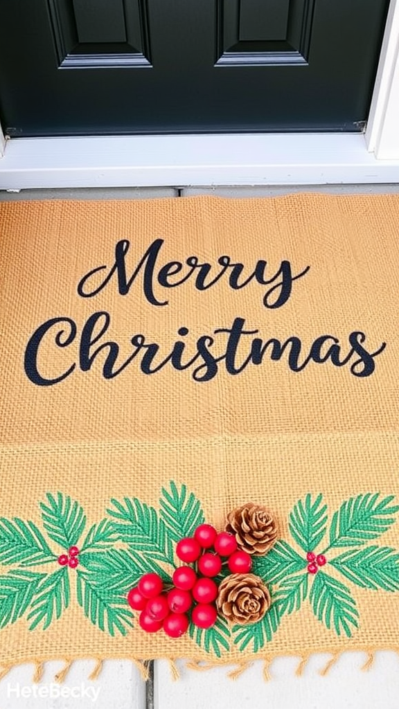 5 Easy DIY Christmas Door Mat Ideas for a Festive Home