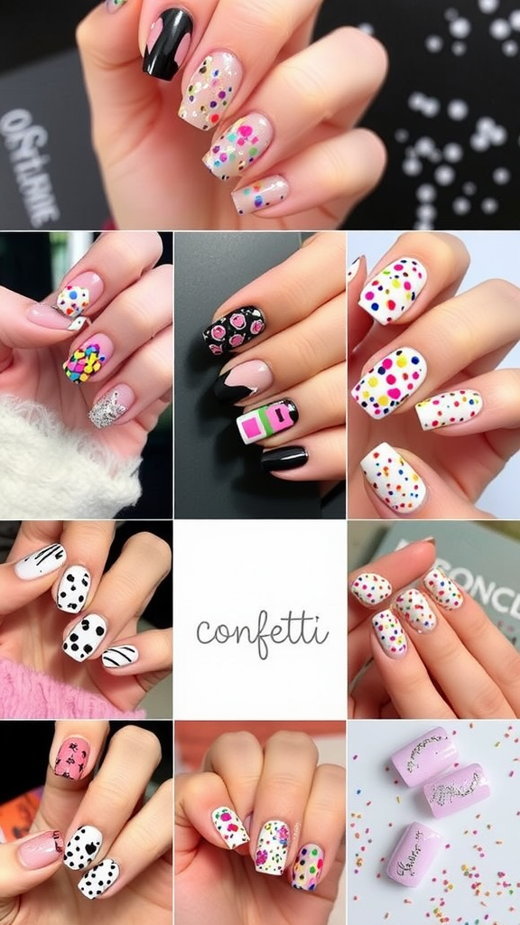 5 Stunning Confetti Nail Designs to Try This Season