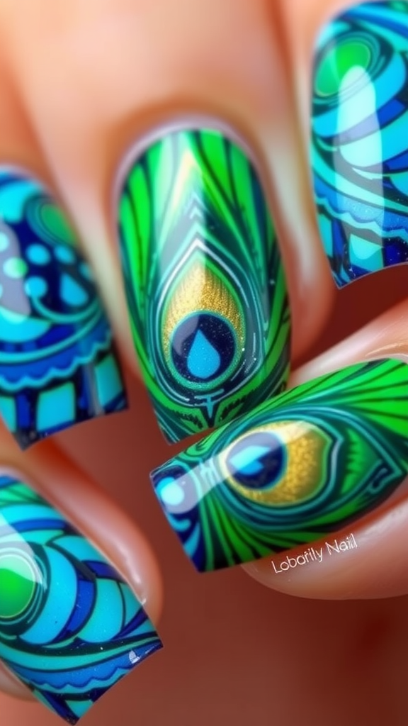 5 Stunning Peacock Nail Designs to Try Today