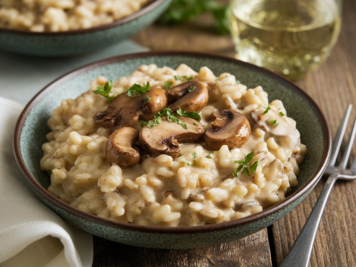 Creamy Mushroom Risotto Recipe - Cooking Italians