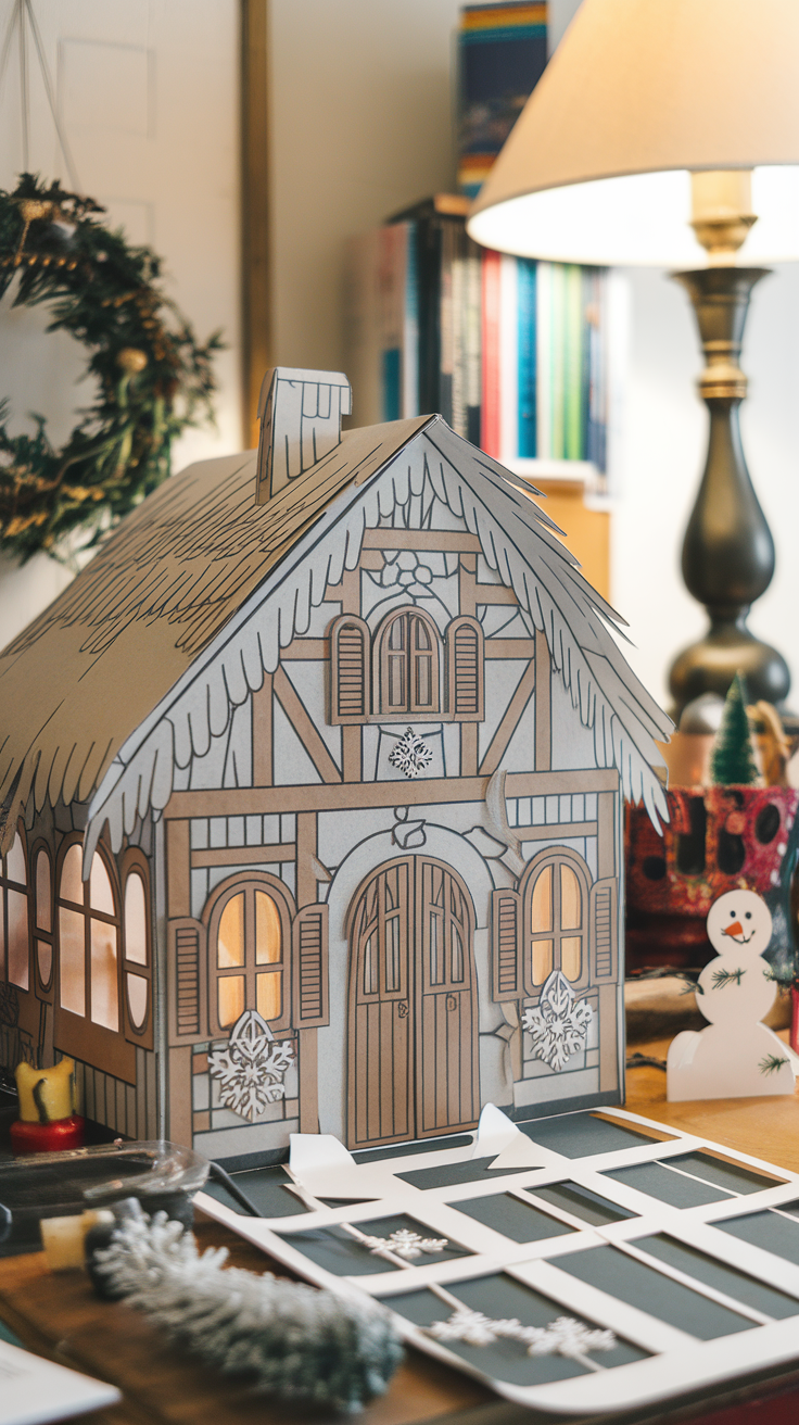 10 Genius DIY Christmas Village Paper Houses You Can Make Today
